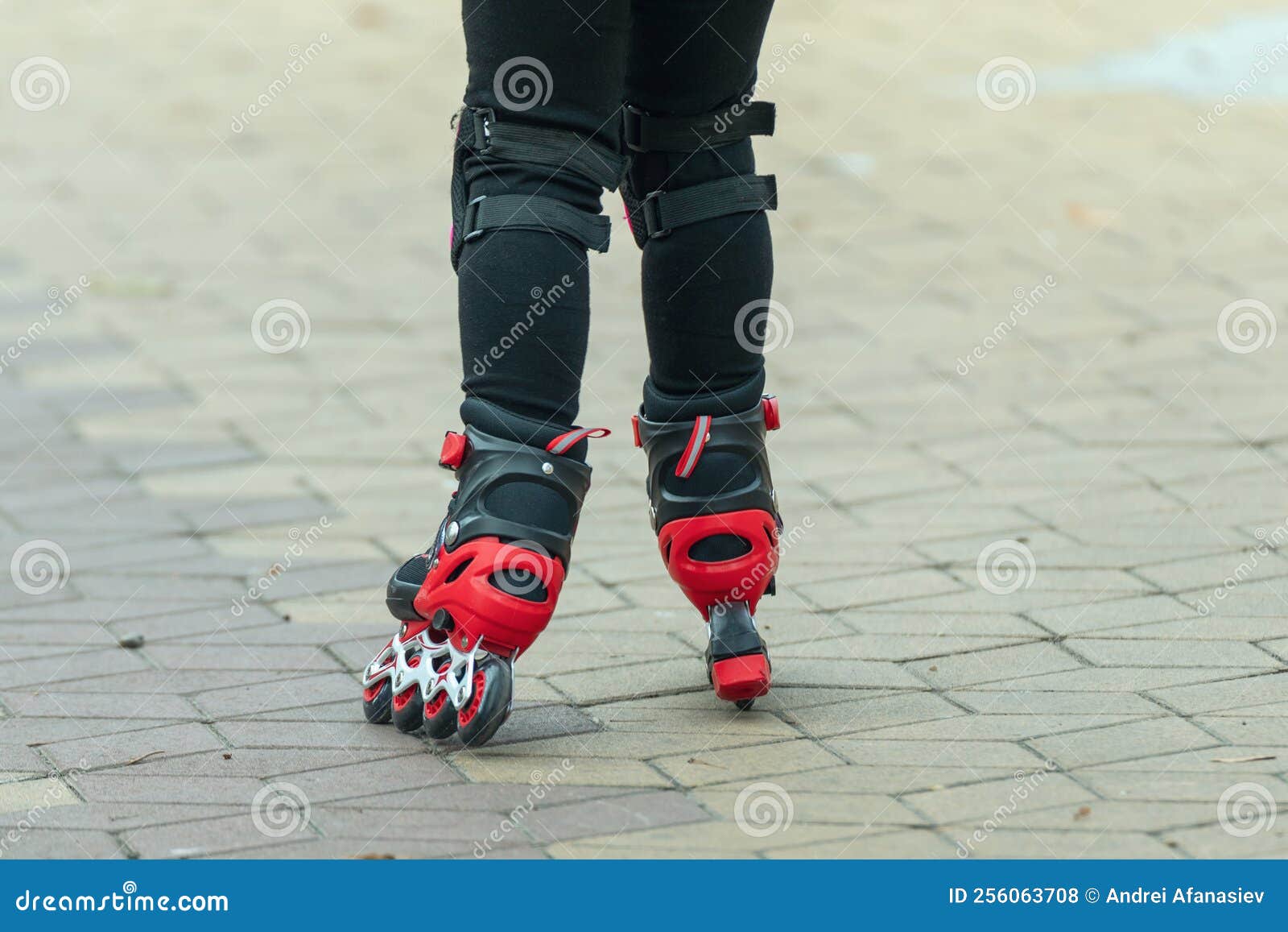 Legs of a Child Rollerblading in the Park Stock Photo - Image of ...