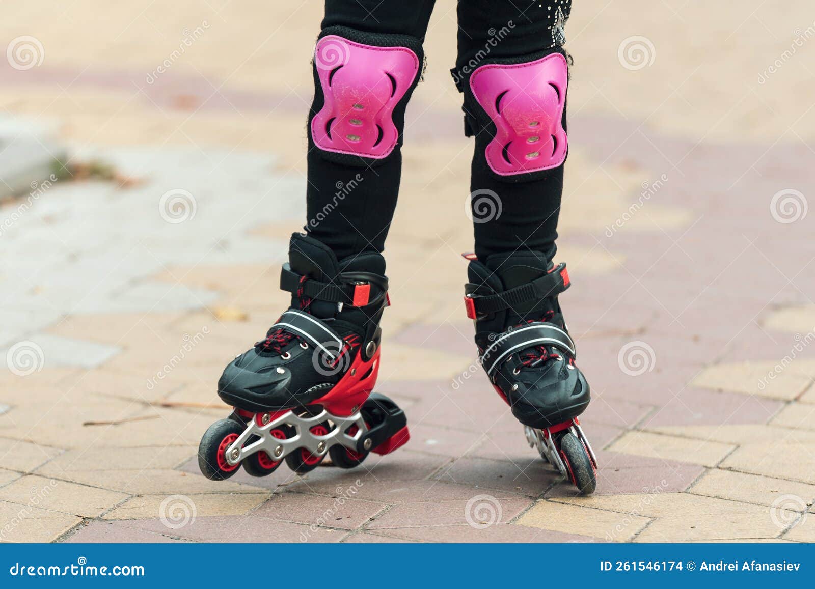 Legs of a Child Rollerblading in the Park Stock Photo - Image of motion ...