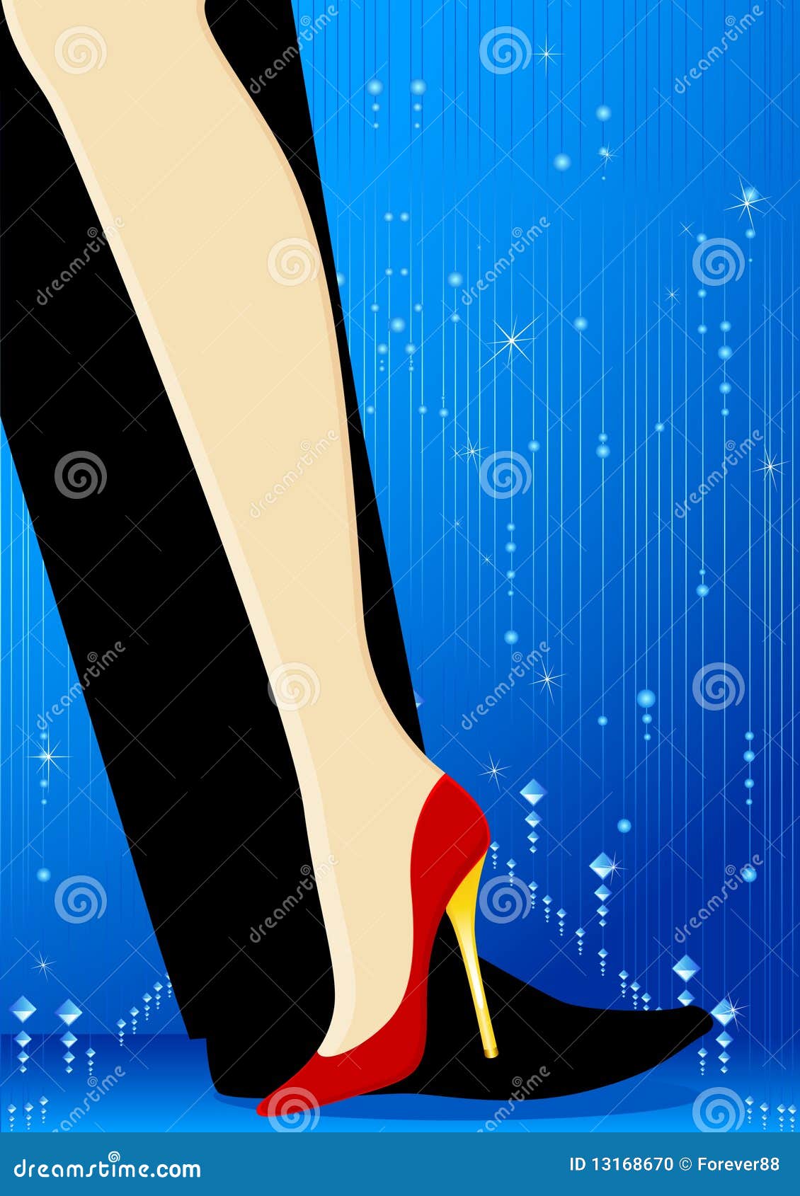 Legs dance stock vector. Illustration of behavior, painting - 13168670