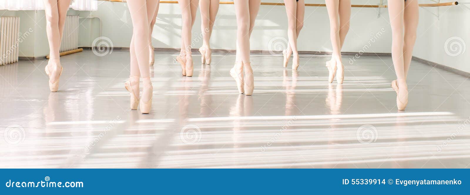 Legs of Dancers Ballerinas in Class Classical Dance, Ballet Stock Photo ...
