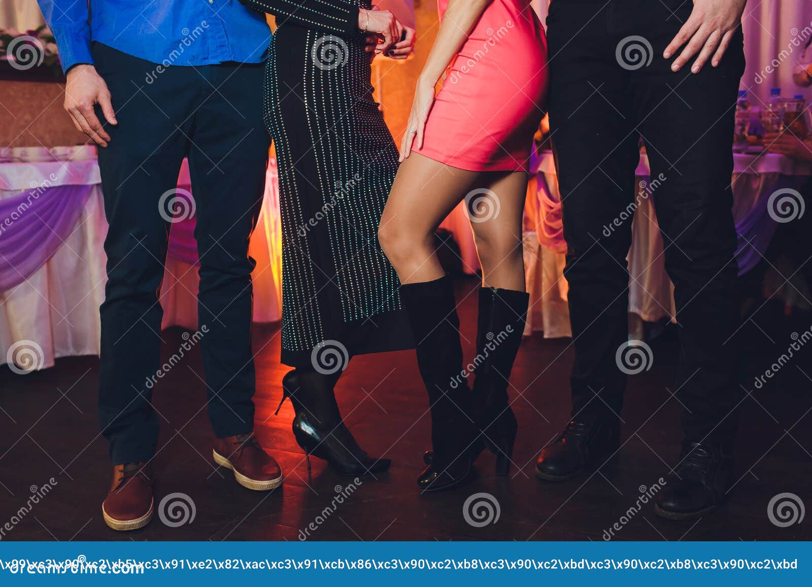 Legs of Dancing People at the Party Stock Image - Image of heels, color ...
