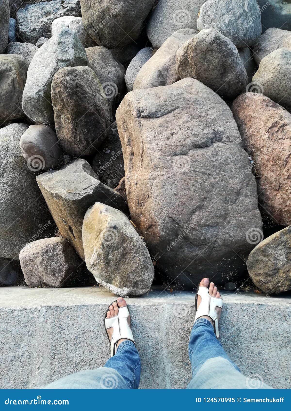 Legs stock image. Image of stones, coastal, legs, coast - 124570995