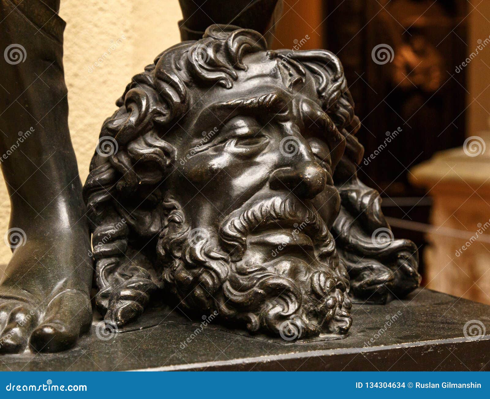 David Legs with the Head of Goliath Statue Stock Photo - Image of ...