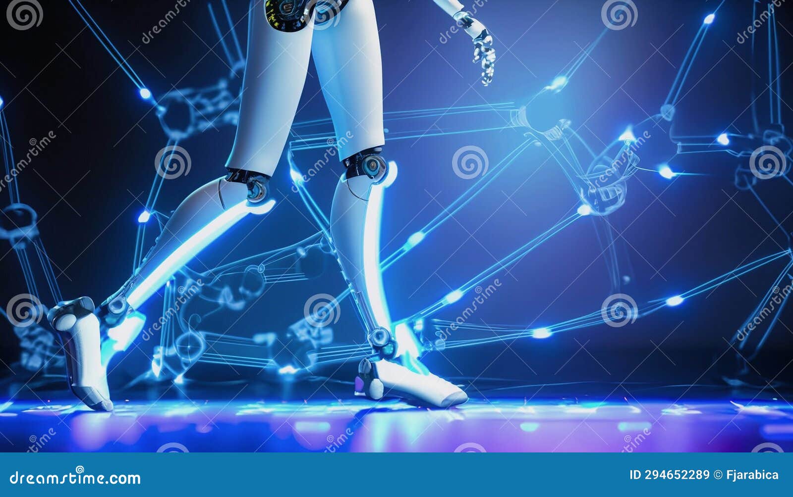 Legs humanoid robot with stock illustration. Illustration of ...