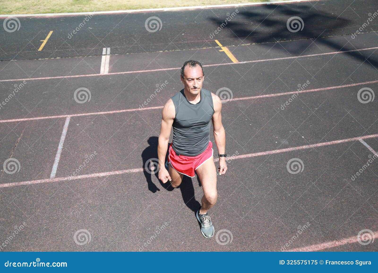 Legs Lunges during a Competition Training Stock Image - Image of ...