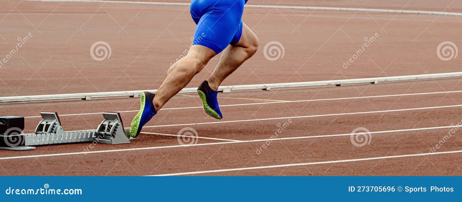 Legs Male Sprinter Runner Start Running in Starting Blocks Stock Photo ...