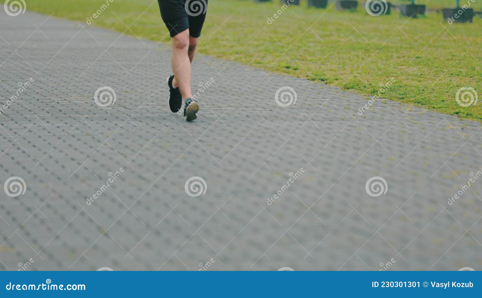 Legs of a Man Running Along the Path Stock Video - Video of full ...