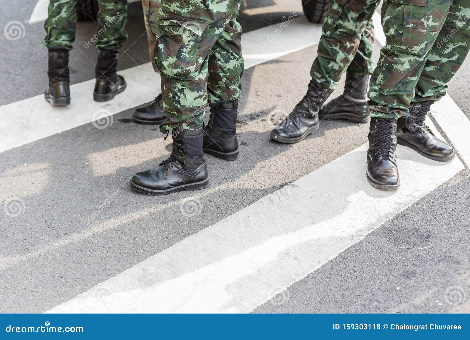 Legs of Many Soldiers Standing on the Road Stock Photo - Image of ...