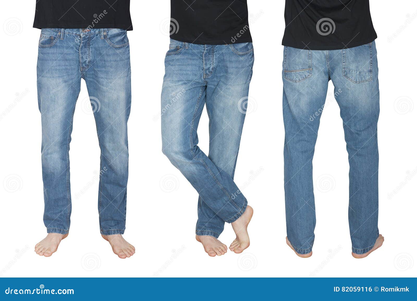 Legs of Men in Jeans in Different Poses Stock Photo - Image of isolated ...