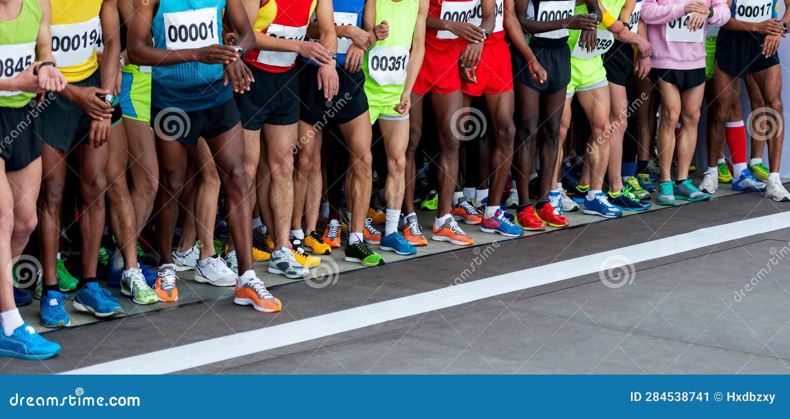 Legs of Multi-ethnic Athletes Stock Image - Image of outdoor ...