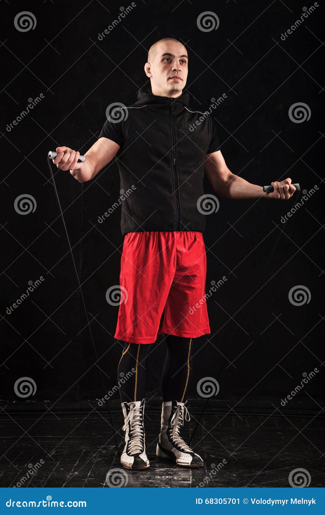 The Legs of Muscular Man with Skipping Rope Stock Image - Image of ...