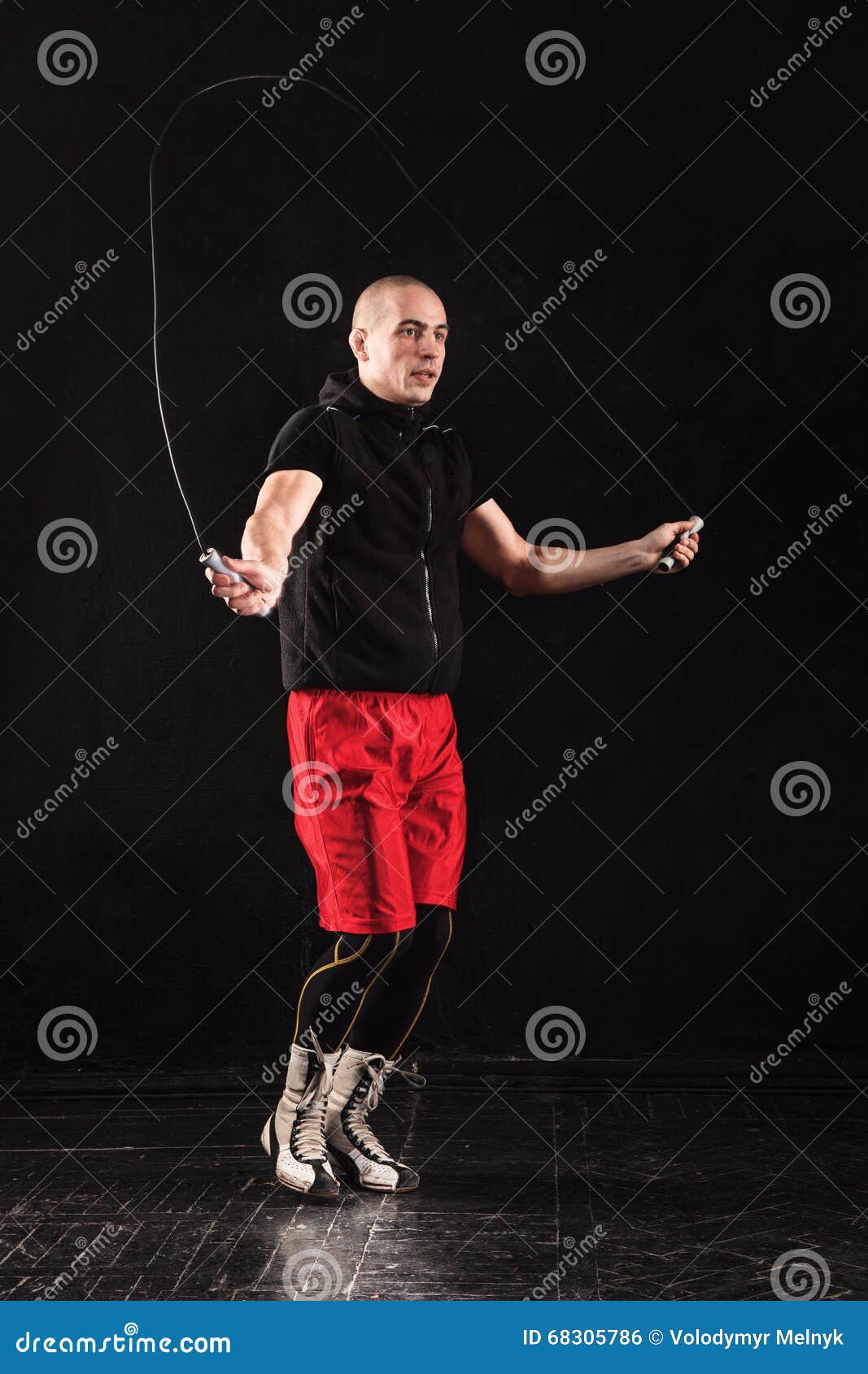 The Legs of Muscular Man with Skipping Rope Stock Photo - Image of feet ...