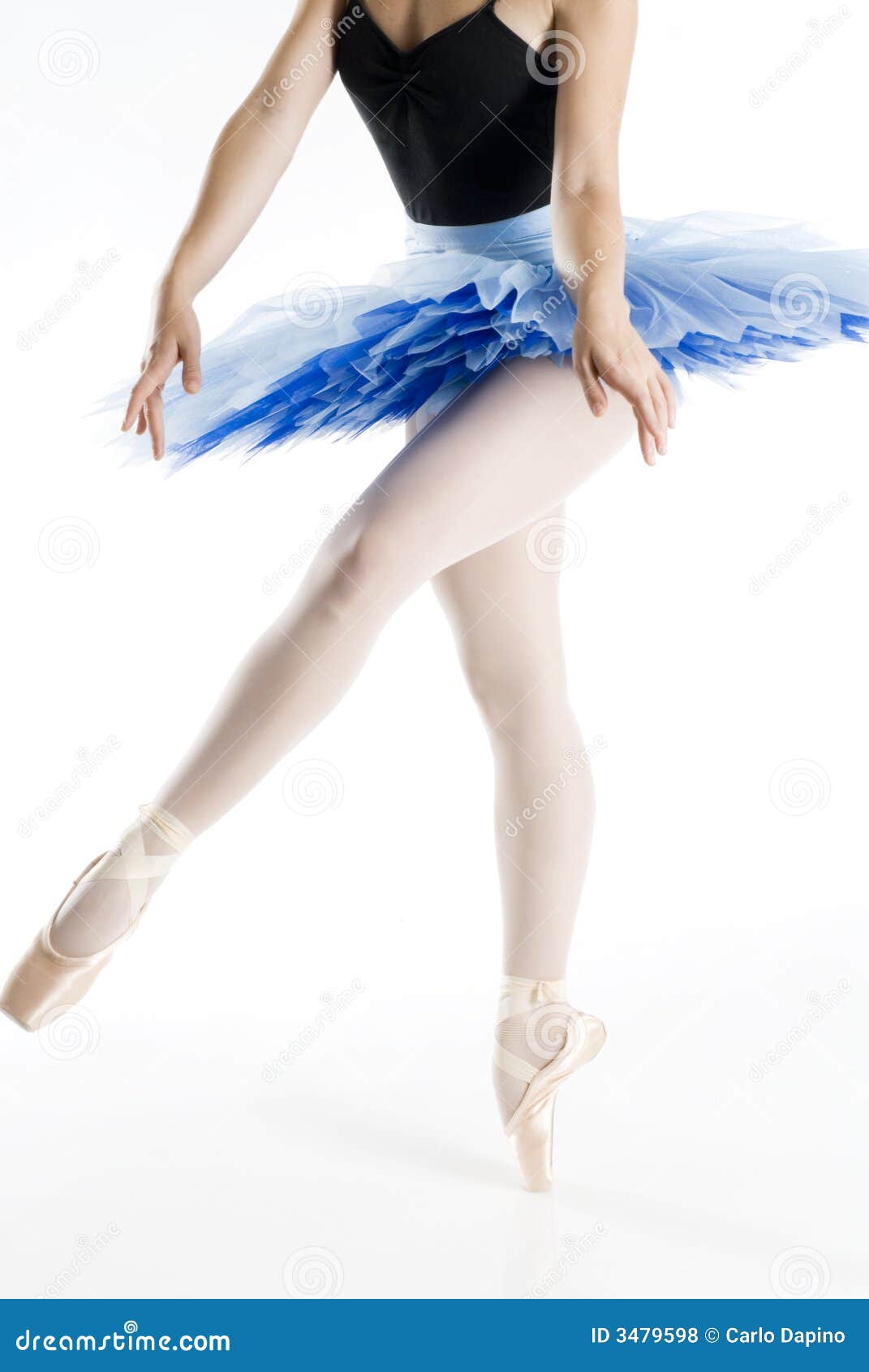 Legs on Pointe with Blue Tutu Stock Photo - Image of ballerina, hobby ...