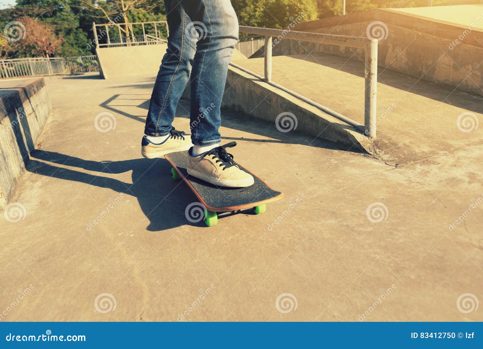 Legs Practice Skateboarding at Skatepark Stock Photo - Image of motion ...