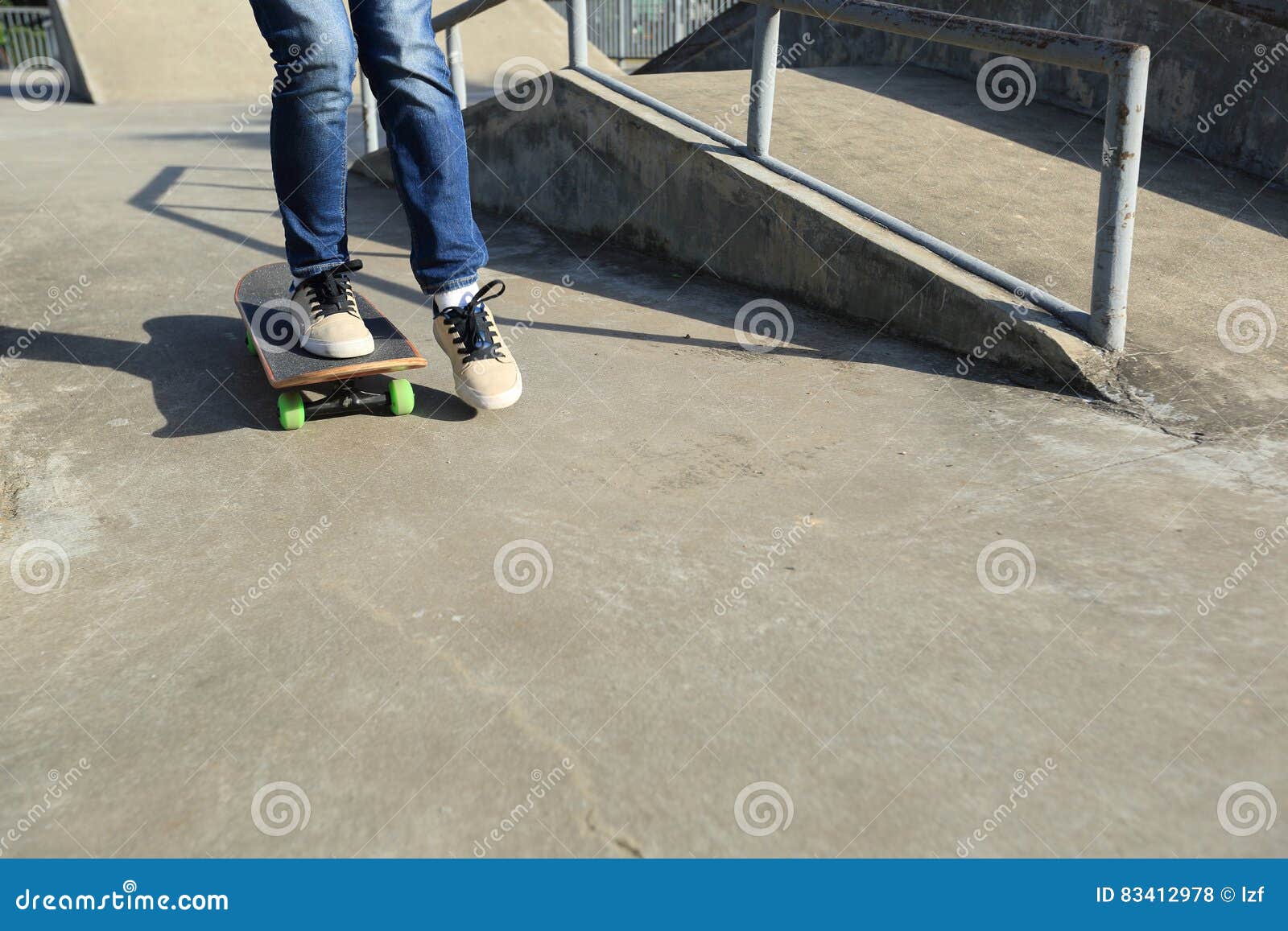 Legs Practice Skateboarding at Skatepark Stock Photo - Image of skater ...