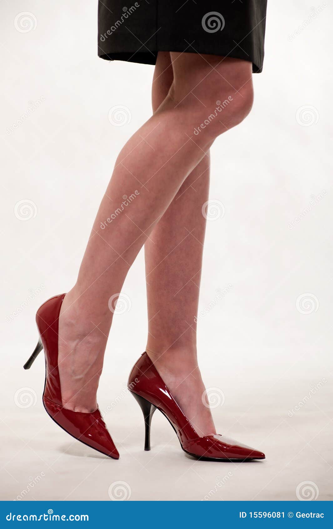Legs in red shoes stock image. Image of professional - 15596081