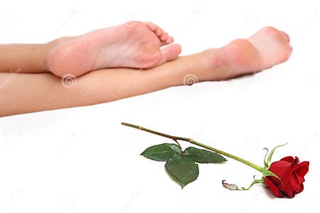Legs and Rose stock image. Image of romance, close, foot - 1919993