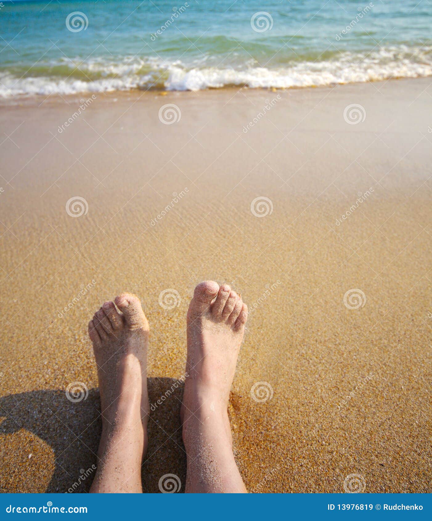 Legs and sand stock image. Image of copy, romantic, blue - 13976819
