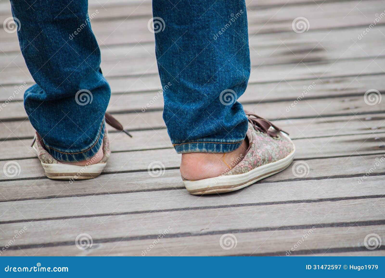 Legs with sneakers stock image. Image of wood, adventure - 31472597