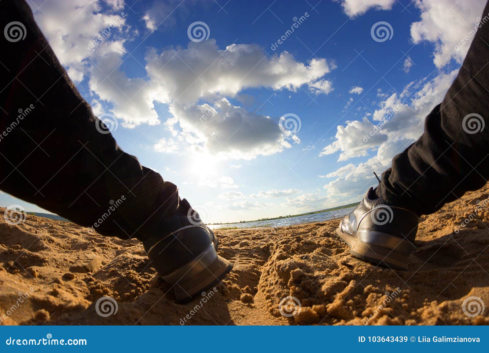 Legs in Snickers on the Beach Stock Image - Image of female, action ...