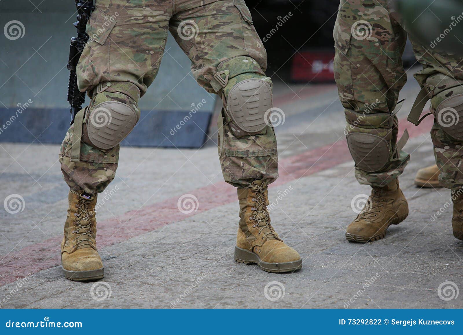 Legs of Soldiers in Camouflage Stock Photo - Image of bullet, amament ...