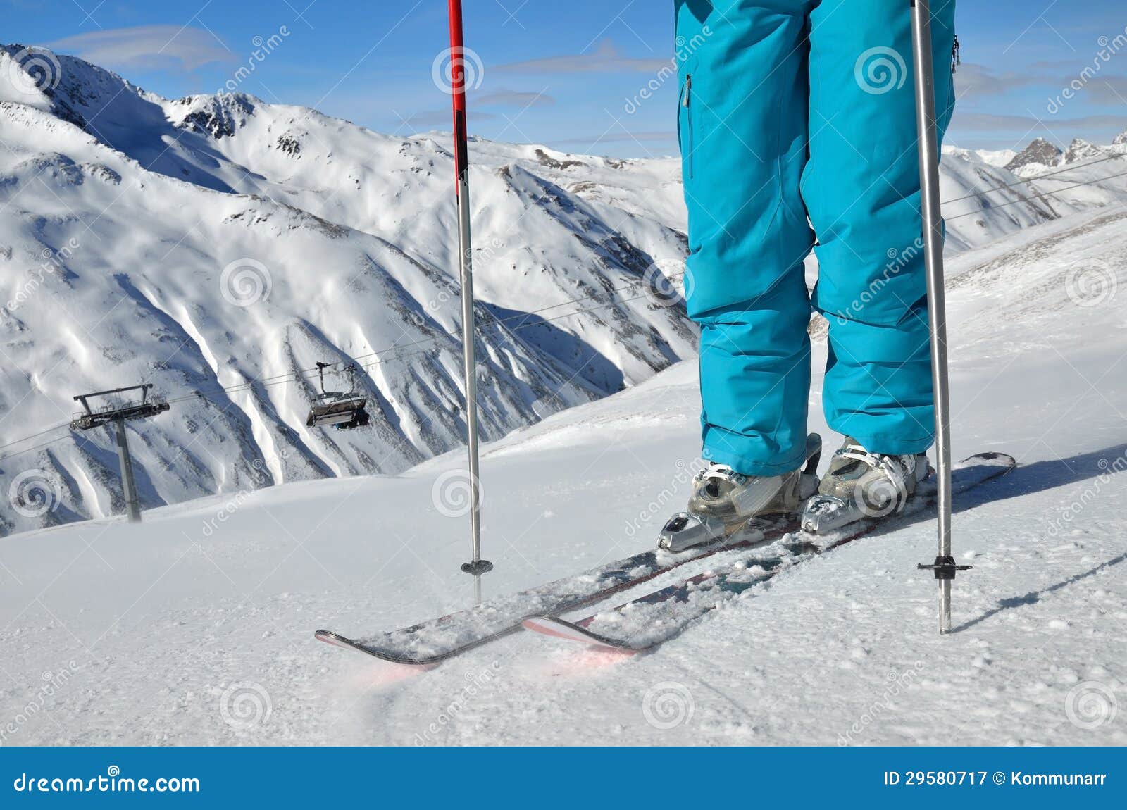 Legs standing on ski stock image. Image of outdoor, boots - 29580717