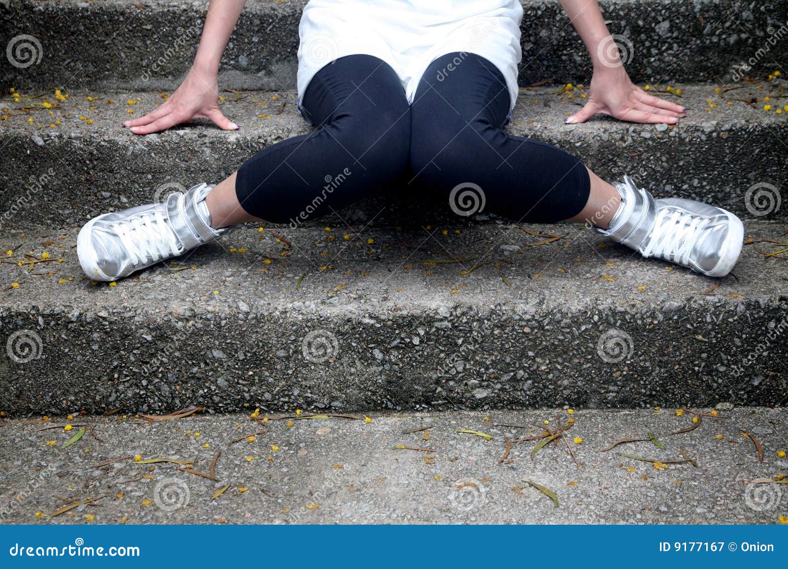 Legs on steps stock image. Image of silver, feet, steps - 9177167