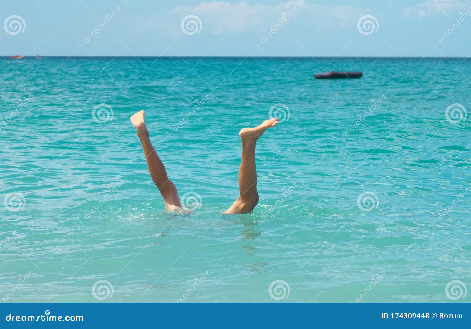 Legs under water stock photo. Image of life, foot, ocean - 174309448