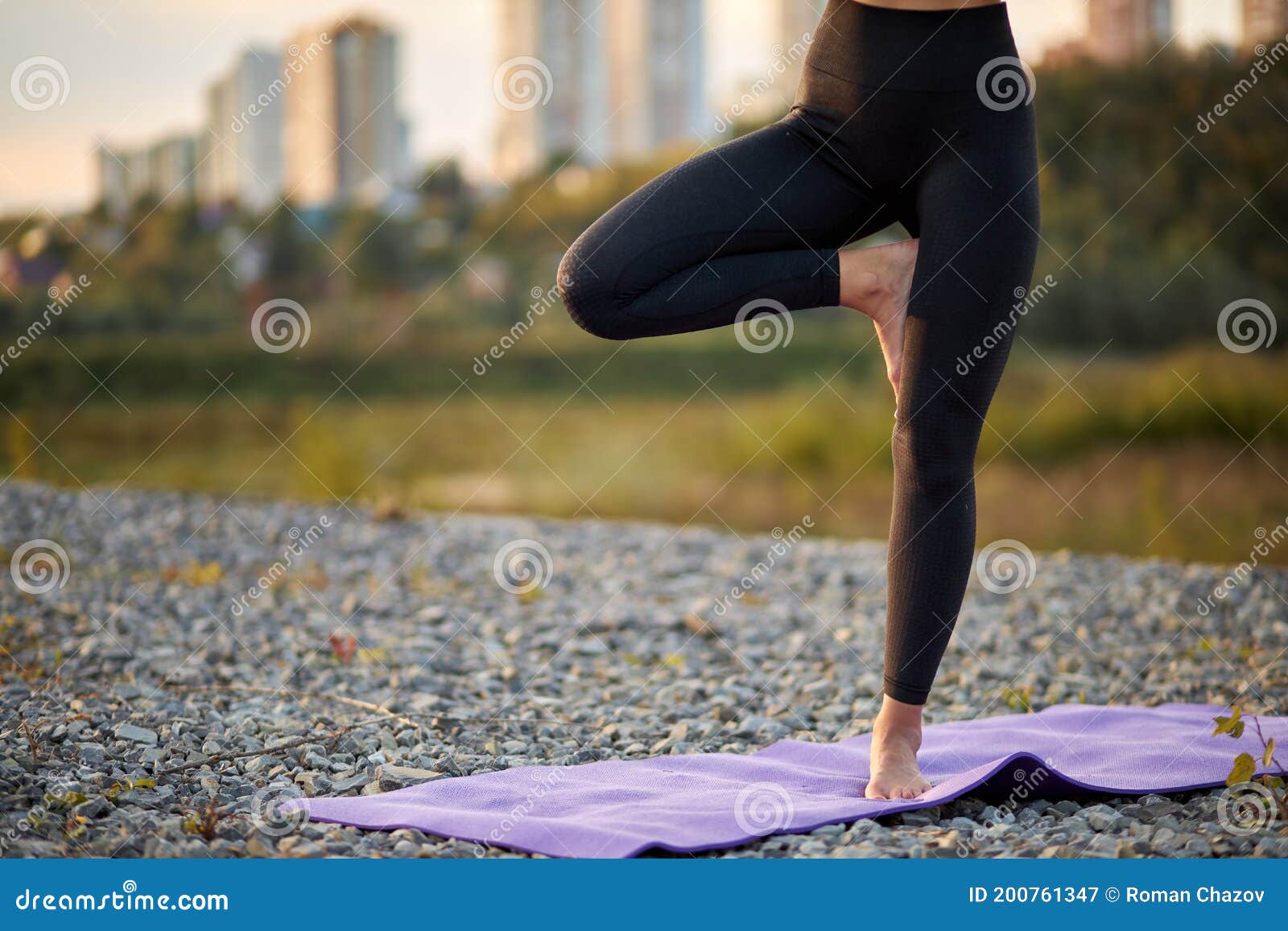 Legs Of Unrecognizable Sporty Fit Woman Doing Hatha Yoga Asana