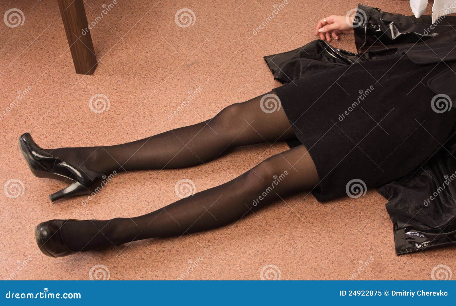 Legs of the Victim. Crime Scene Imitation Stock Image - Image of ...