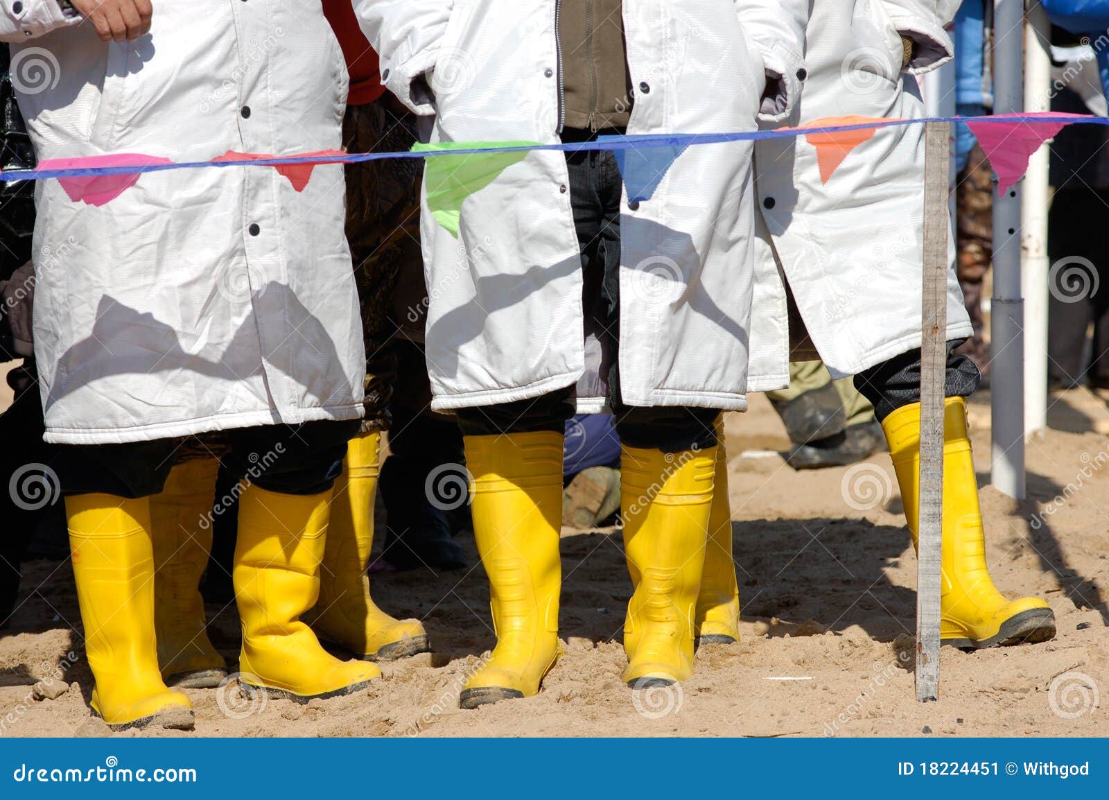 Legs in Yellow Rubber Boots Stock Image - Image of rubber, outdoors ...