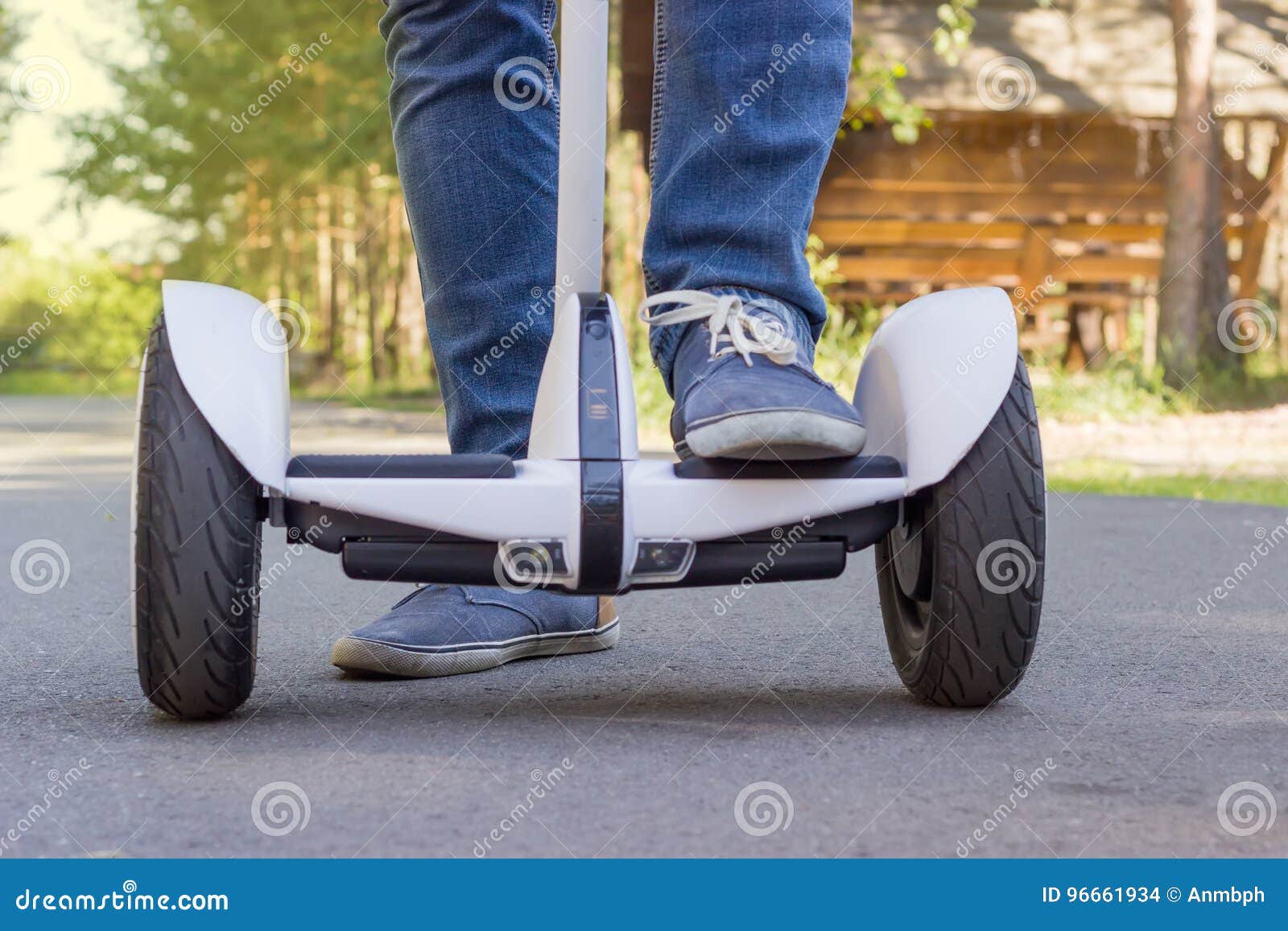 Legs of Young Man Stepping on a Segway Stock Photo - Image of rideable ...