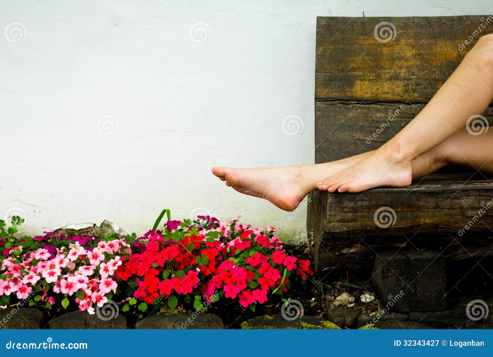 The Legs of a Young Woman Relaxing Stock Image - Image of beauty, quiet ...