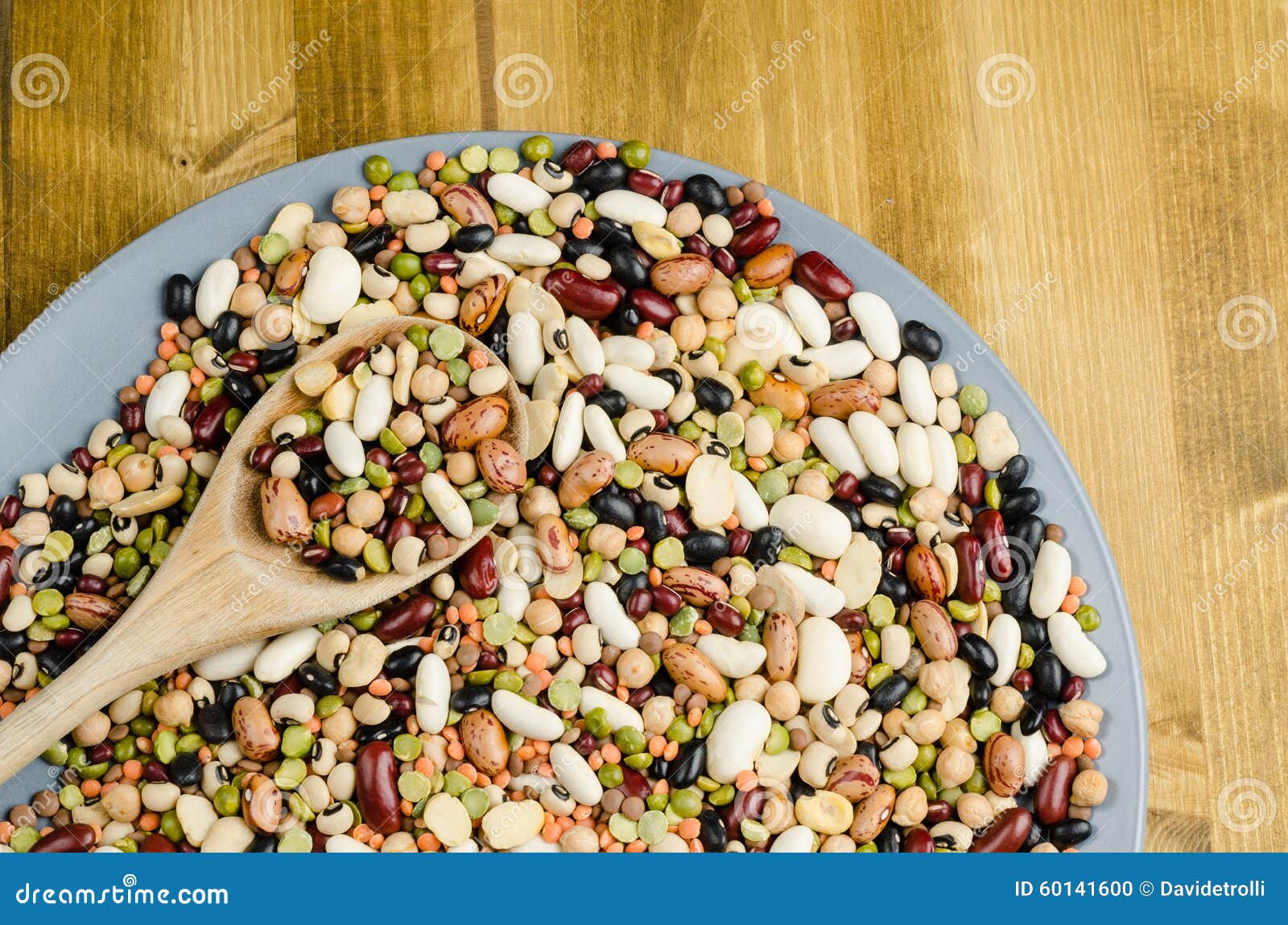 Legumes in a Dish on Wood, Close Up, Background Stock Photo - Image of ...