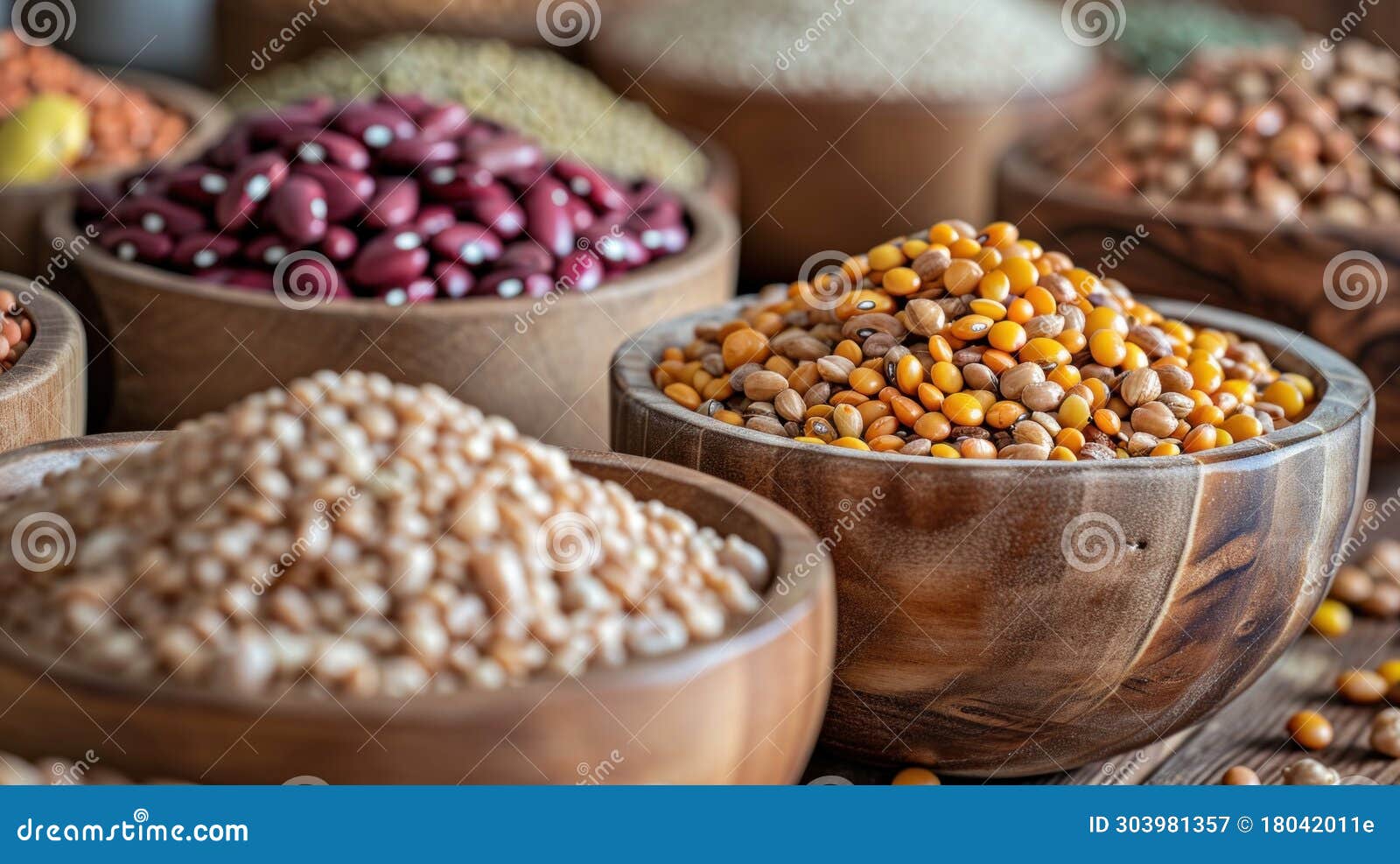 Legumes and Grains Variety stock image. Image of cooking - 303981357