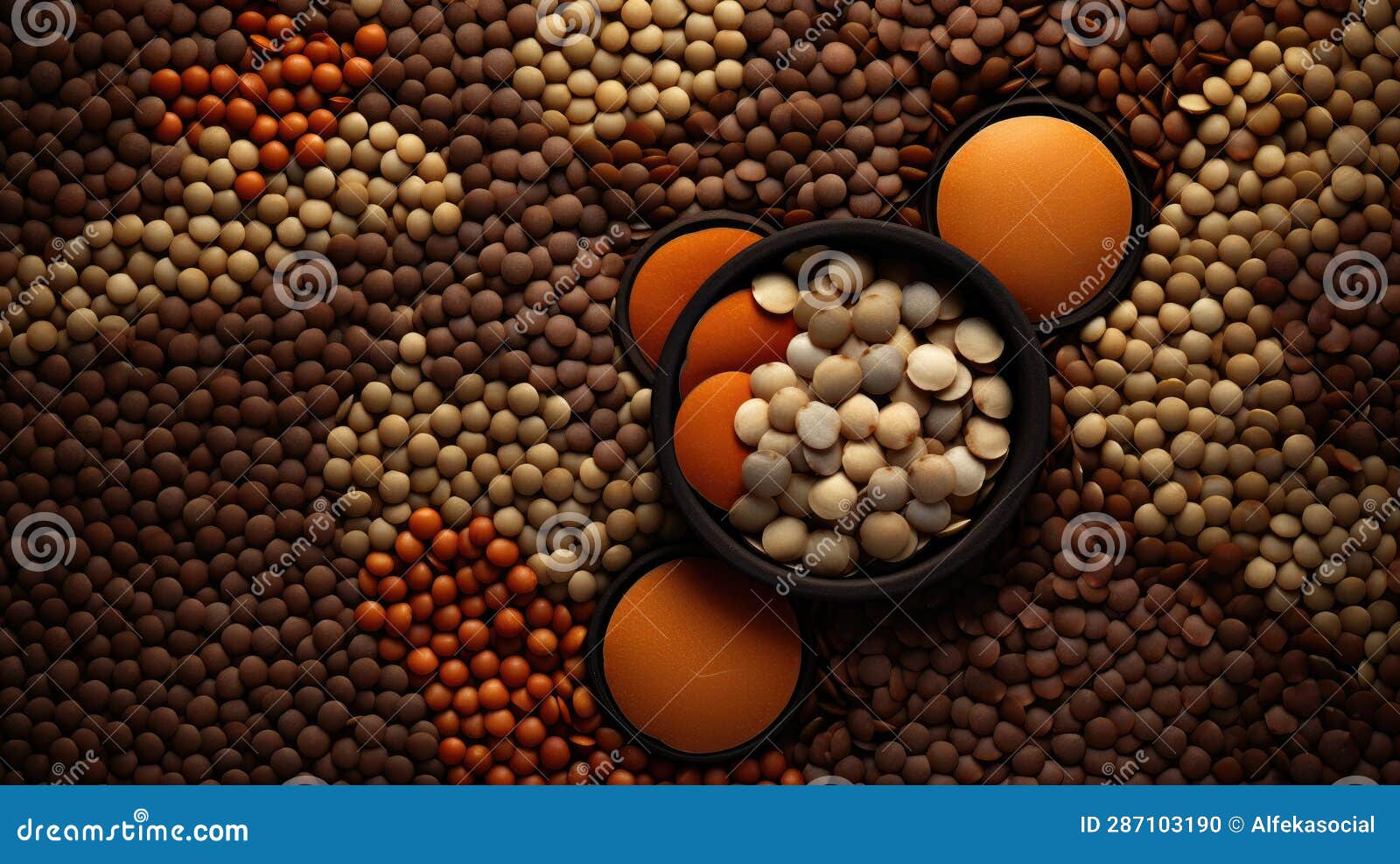Legumes Group Lentils Background Stock Illustration - Illustration of ...