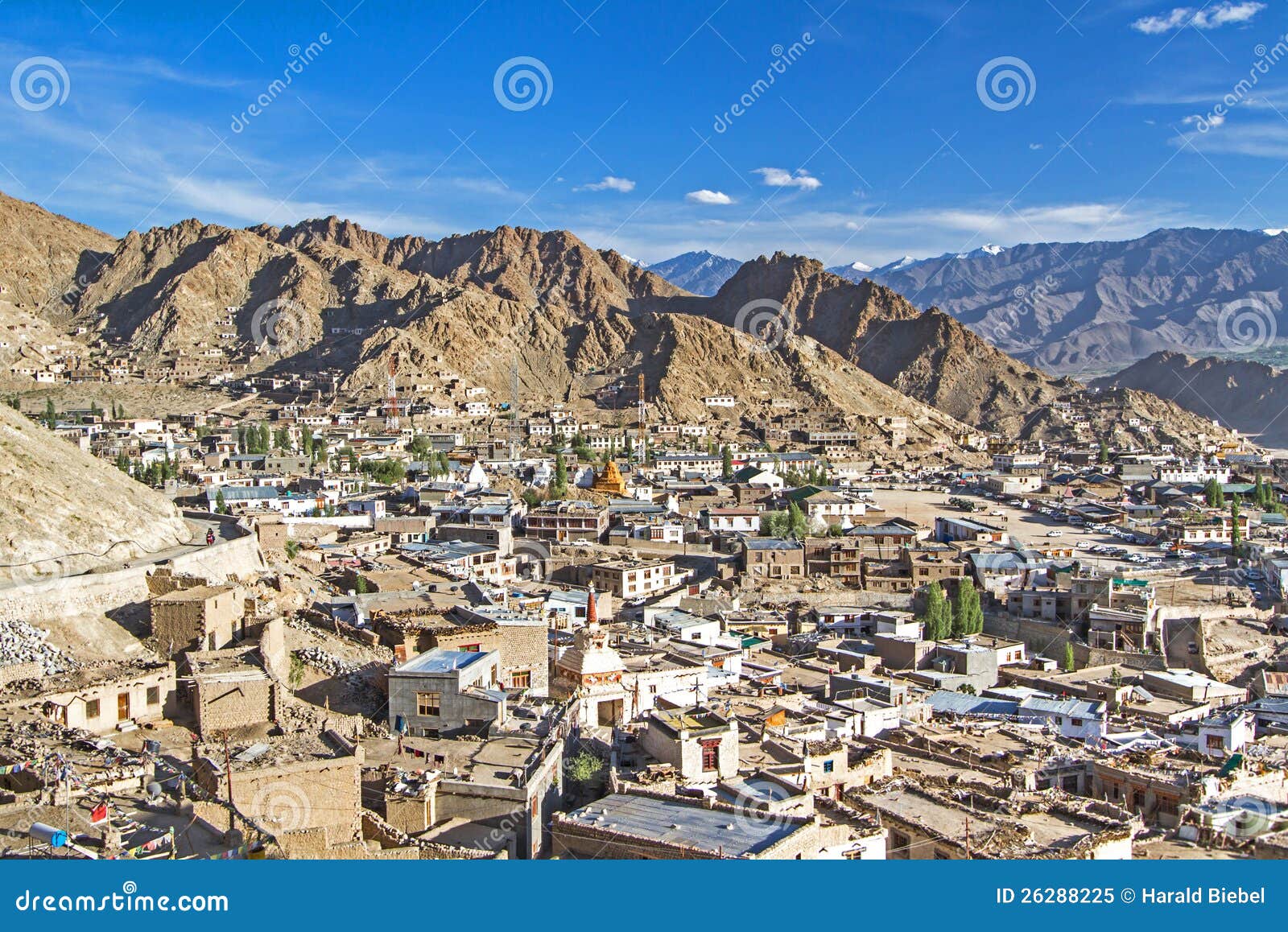 Leh, the Capital of Ladakh, India Stock Image - Image of asia ...