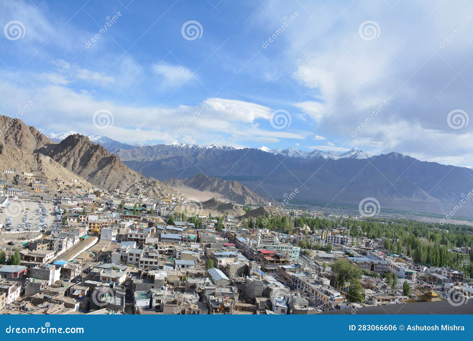 The Leh city stock photo. Image of city, hilltop, village - 283066606