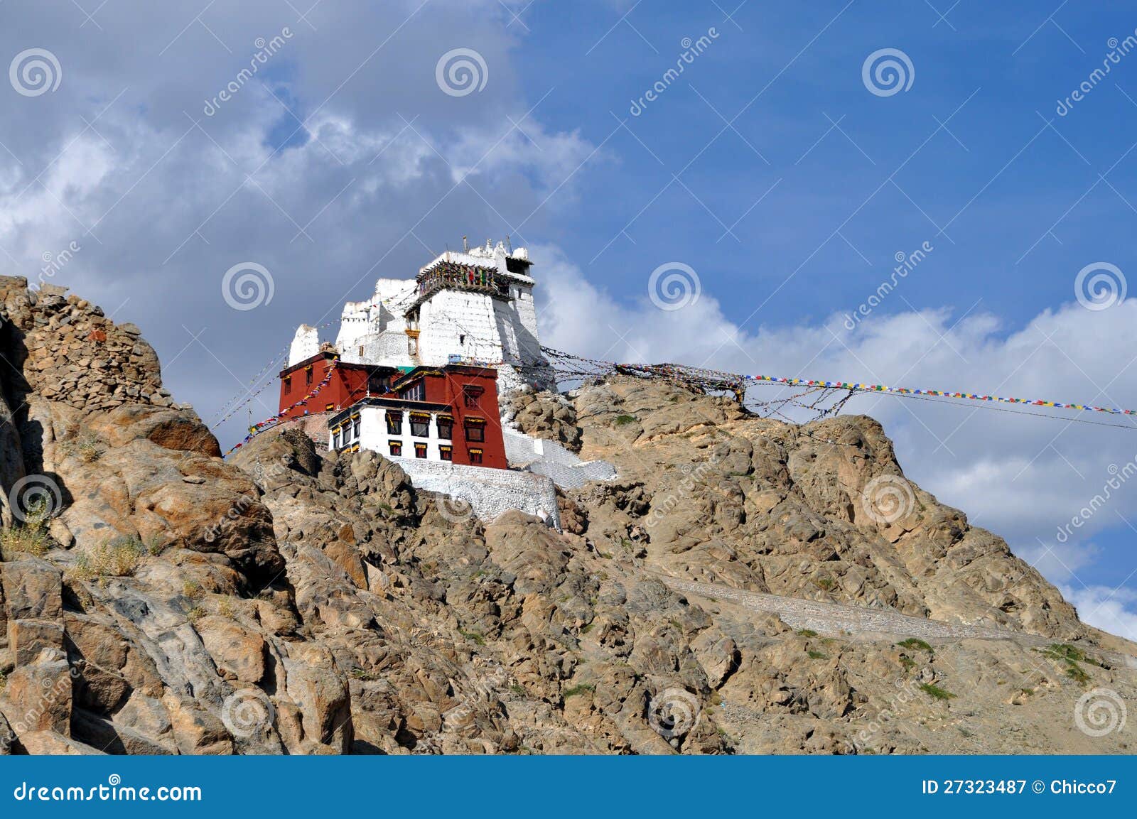 Leh (Ladakh) - Tsemo Castle Overlooking the Town Stock Image - Image of ...