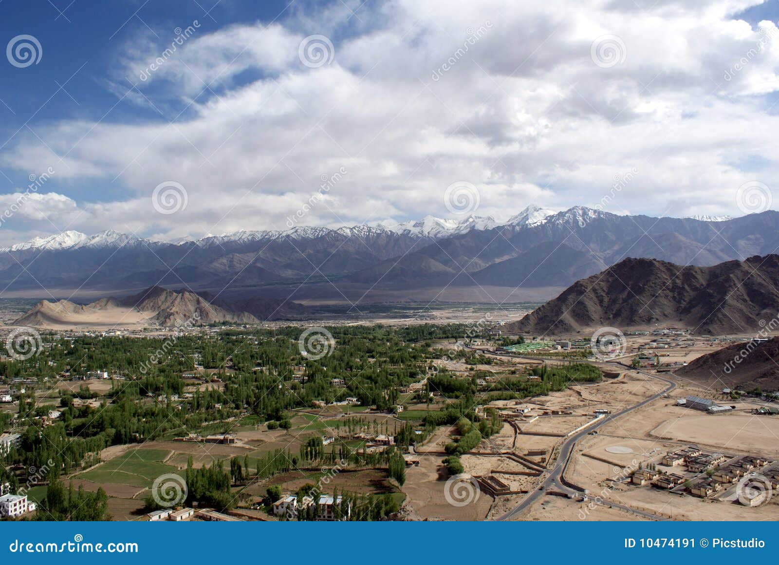 Leh ladhak stock image. Image of clouds, greenery, ladhak - 10474191