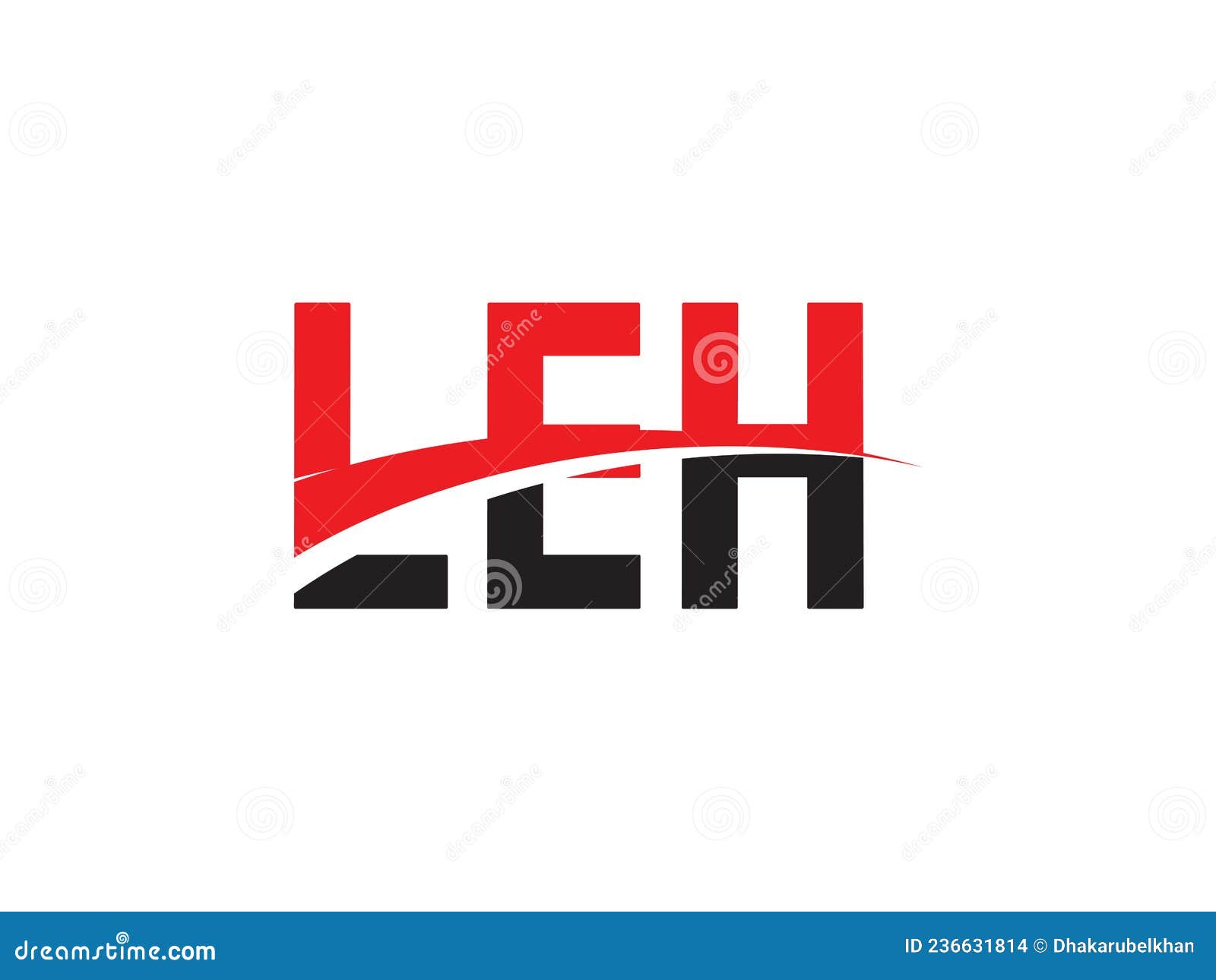 LEH Letter Initial Logo Design Stock Vector - Illustration of logotype ...
