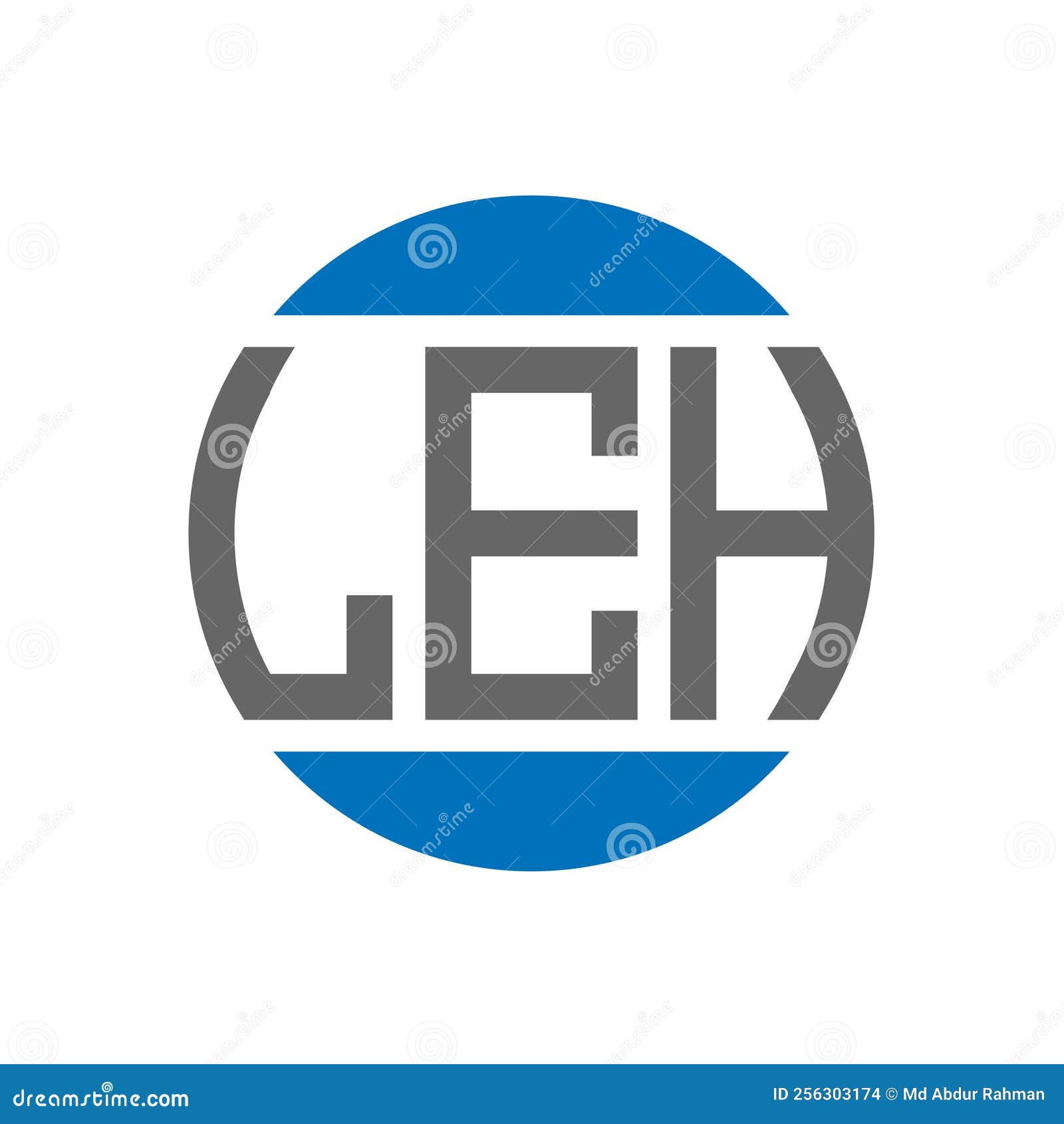 LEH Letter Logo Design on White Background. LEH Creative Initials ...