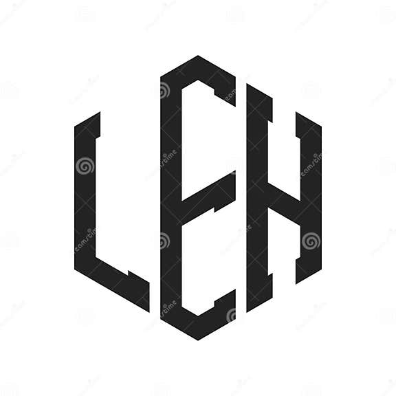 LEH Logo Design. Initial Letter LEH Monogram Logo Using Hexagon Shape ...