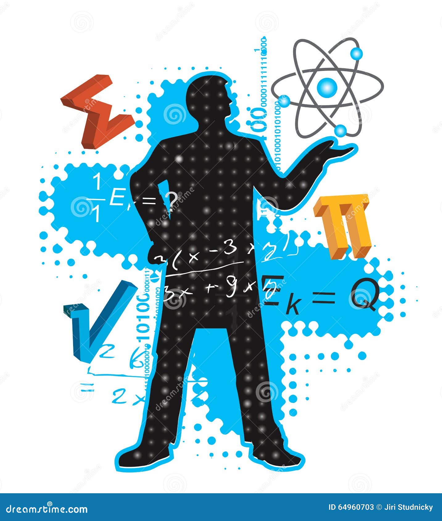 Lehrer Von Mathe Und Von Physik Vektor Abbildung - Illustration von ...