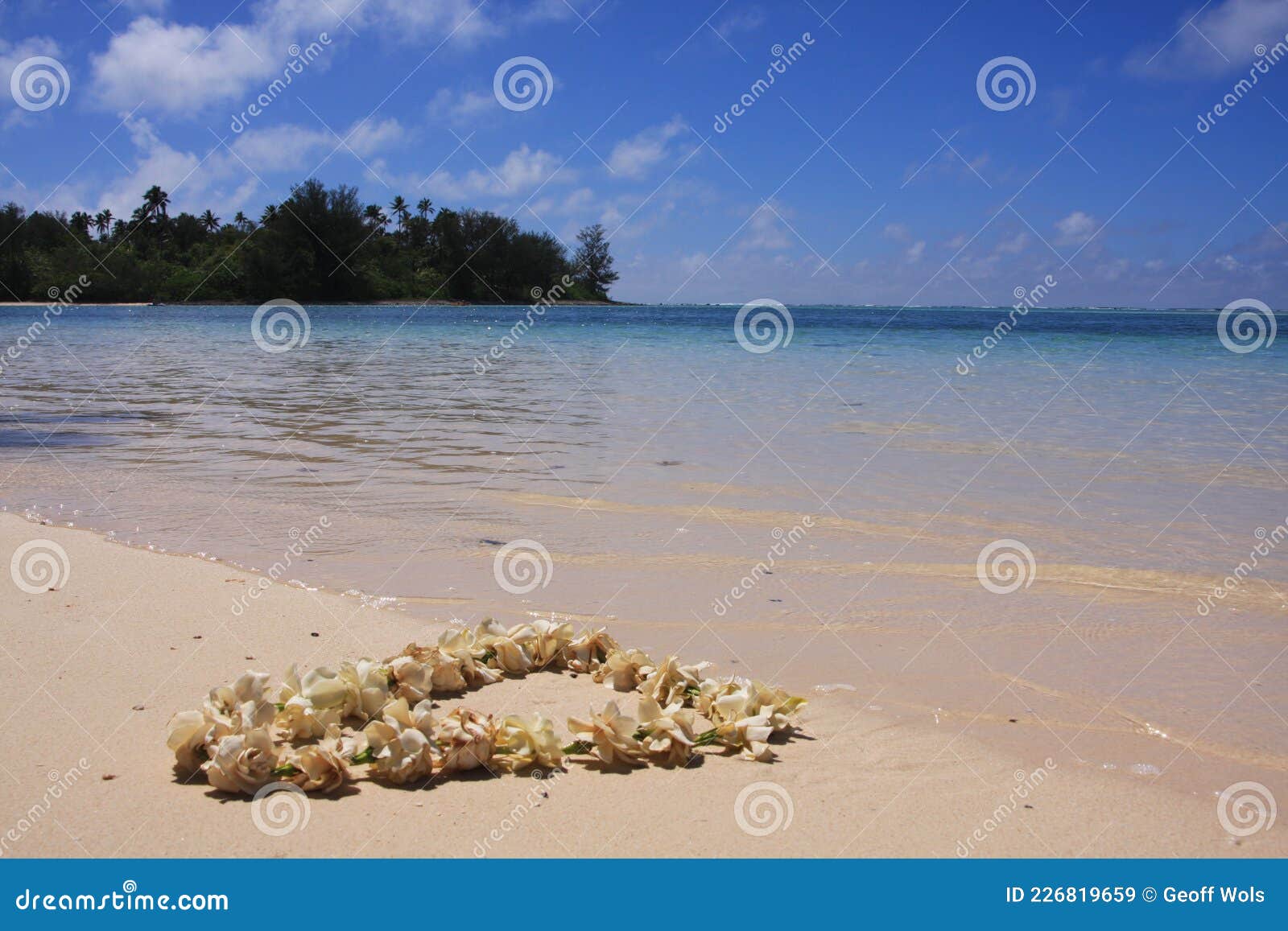 Lei on the Beach in Cook Islands on Rarotonga Stock Image - Image of ...