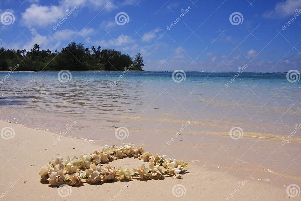Lei on the Beach in Cook Islands on Rarotonga Stock Image - Image of ...