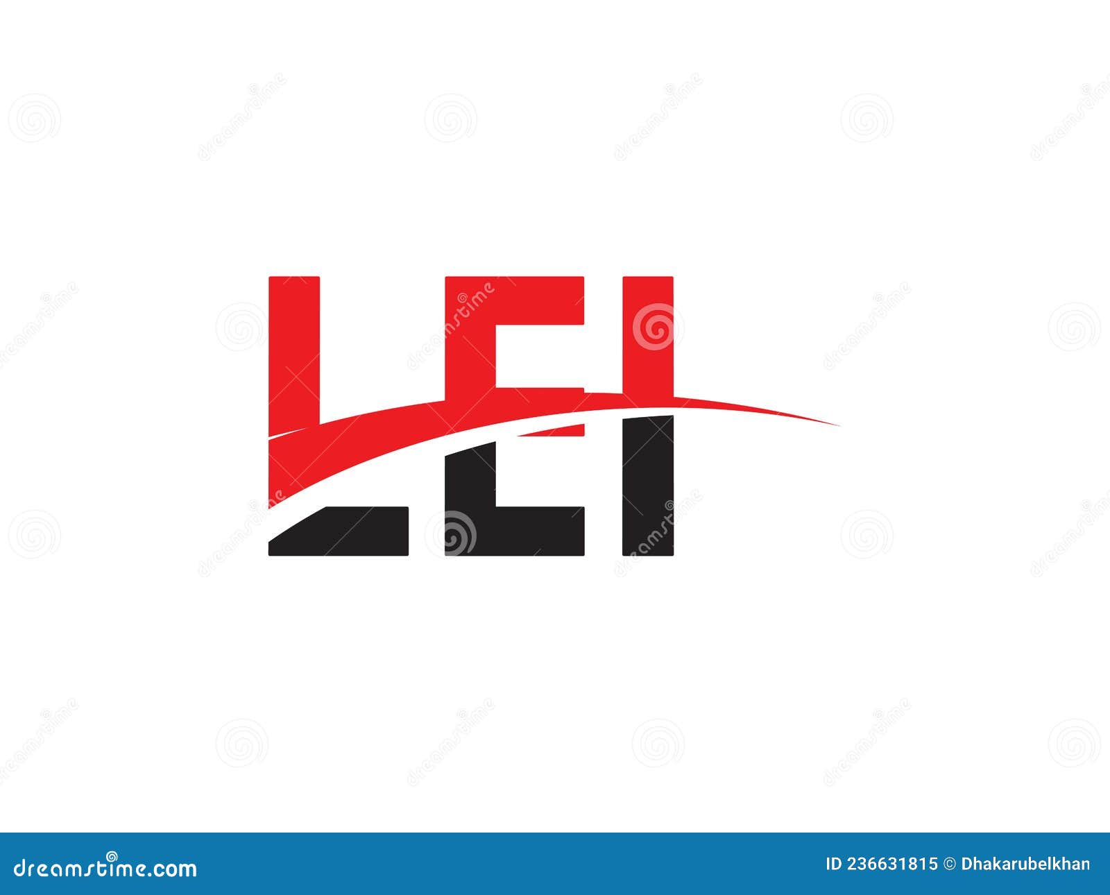 LEI Letter Initial Logo Design Stock Vector - Illustration of font ...