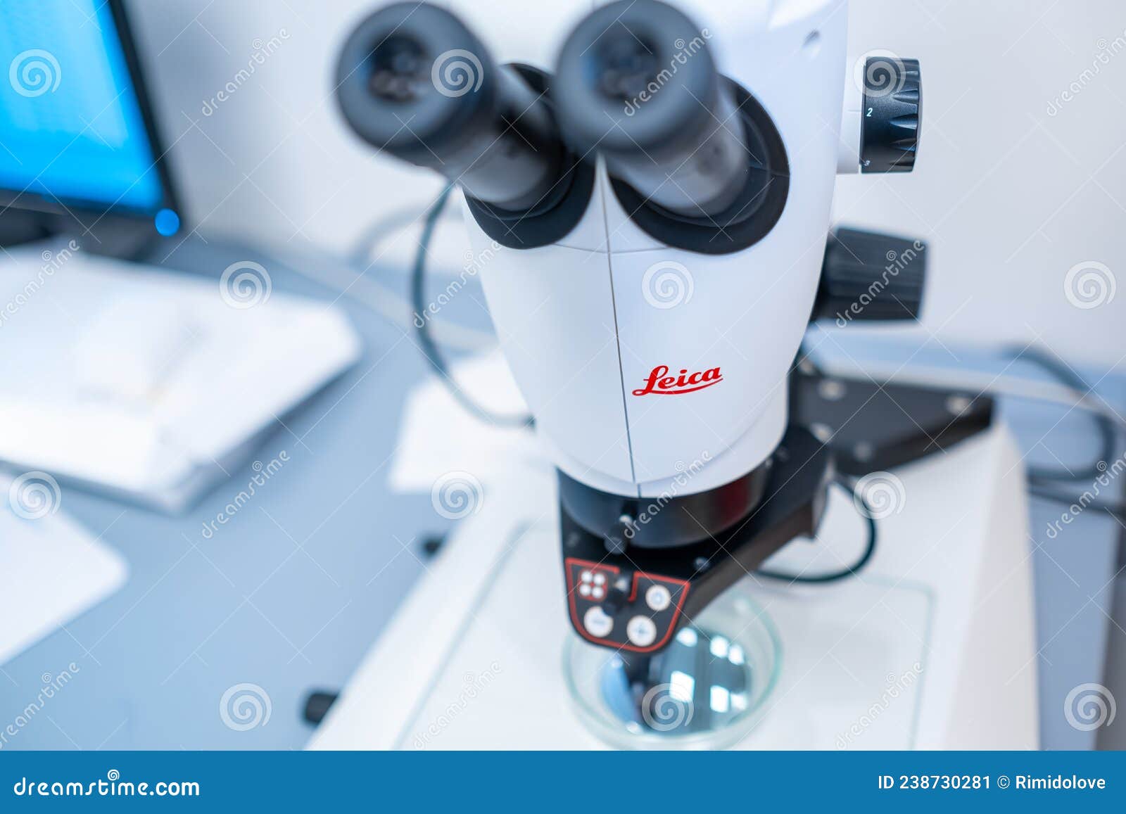 Microscope, A Computer For Blood And Semen Analysis In The Laboratory ...