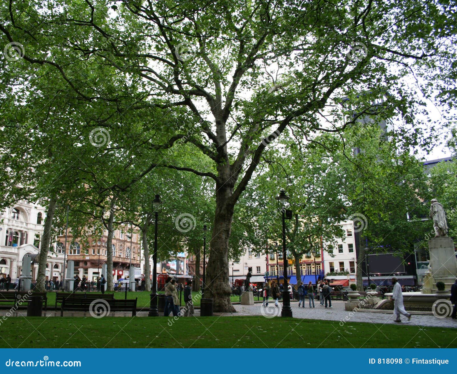 Leicester square, london editorial stock photo. Image of trees - 818098