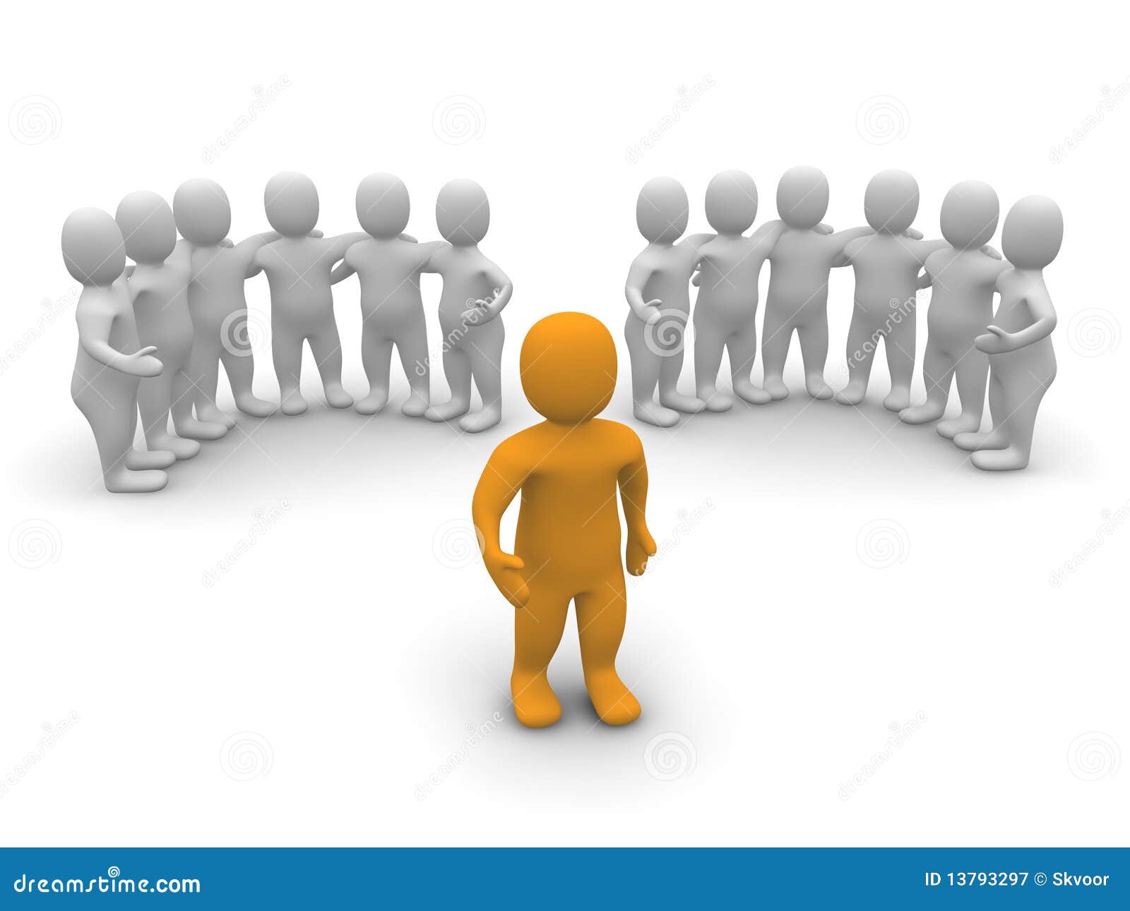 Leider en twee groepen stock illustratie. Illustration of samenwerking ...